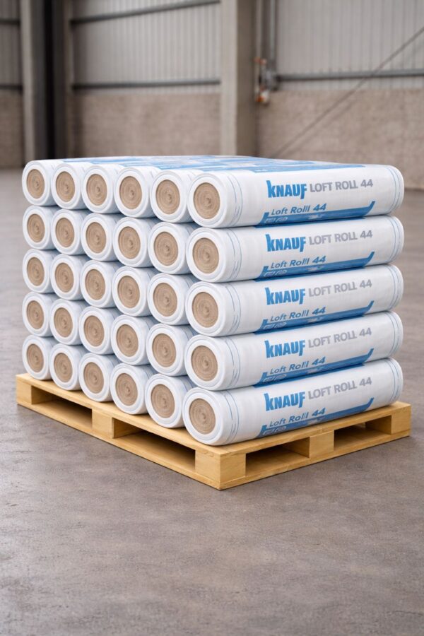 Knauf 44 Loft Roll 200mm Pallet Deal 30x Rolls 205.20sm - Pinks ...